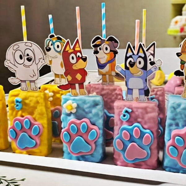 Bluey Cupcake Toppers ( Set of 12) (3 Inches Tall) Bluey Party ...