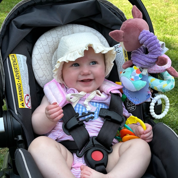 Fall Baby Bonnet, Handmade Cotton Hat, Corduroy Bonnet With Pom Pom ...