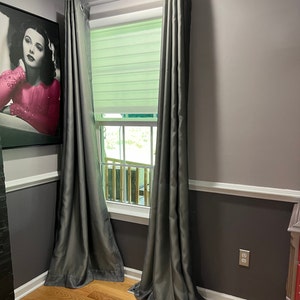 Pair Extra Long Drapery Curtains Pair Curtains Panel Art - Etsy