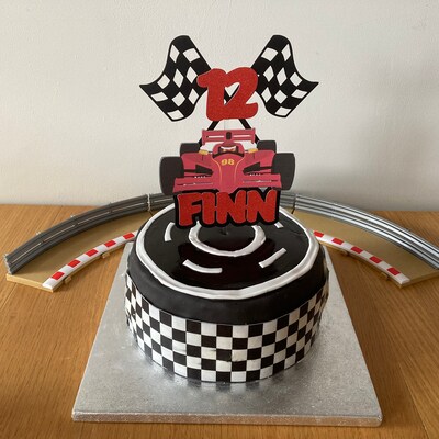 F1 Racing Car Inspired Cake Topper - Etsy