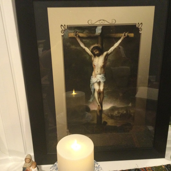 Crucifixion Poster - Jesus Crucified by Murillo - Religious Wall Art ...