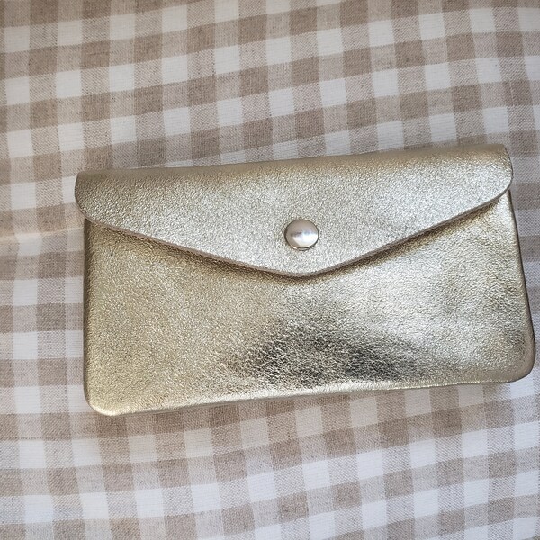 Metallic Leather Purse, Leather Purse, Coin Pouch, Disco Colours ...