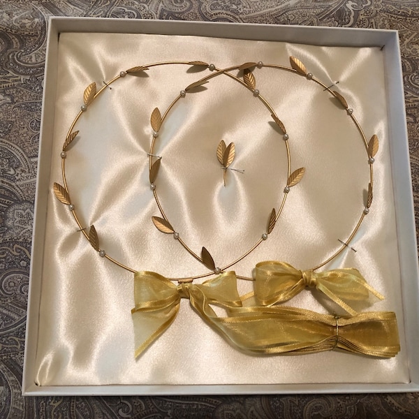 Olive Leaves Stefana Greek Crowns Handmade Stefana Greek Style Olive ...