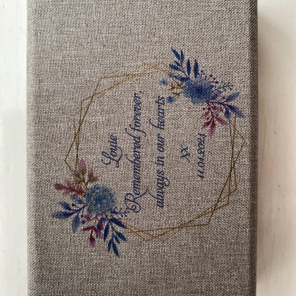 Personalized Linen USB Box and Glass USB Drive | Light Gray Wedding USB ...