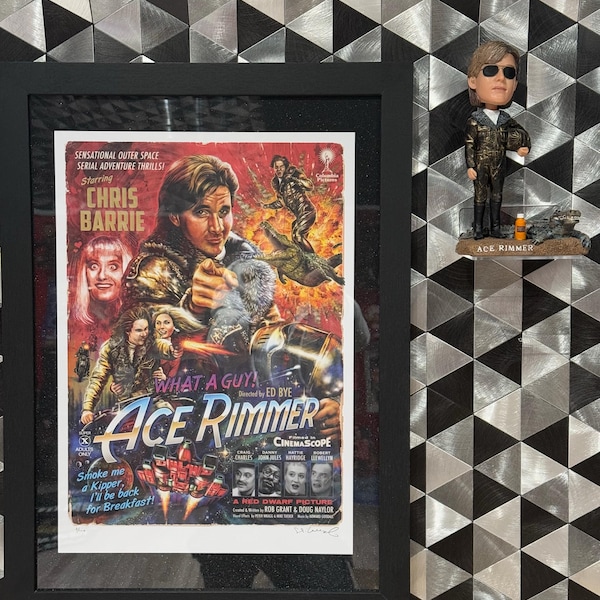 Red Dwarf 'ace Rimmer' Signed Limited Edition A3 Vintage Poster. Retro ...