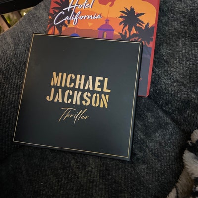 MJ Vinyl Record Coasters, Set of 2, Pop Music Coasters, Album Cover, MJ ...