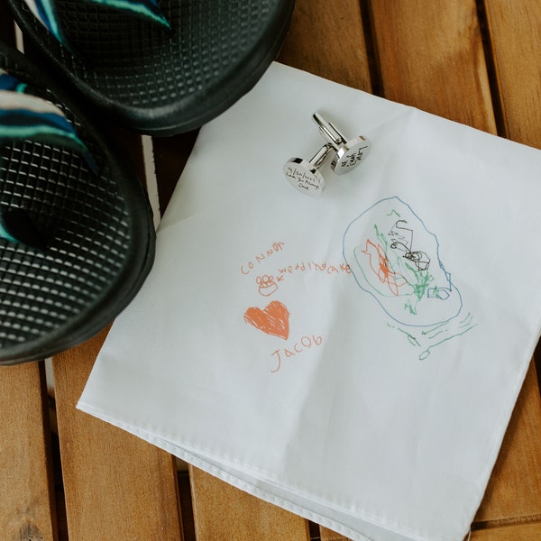 Handwritten Note Wedding Handkerchief Created From Your Handwriting or ...