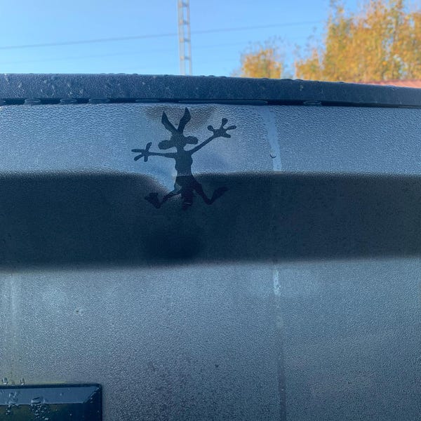 Wile Coyote Car Decal, Coyote Decal, Vinyl Sticker, Wile E Coyote Decal ...