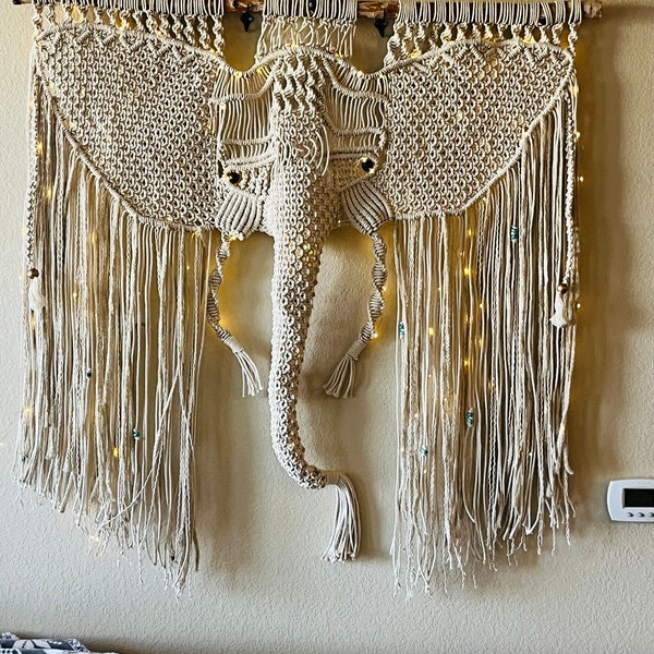 Macrame Pattern I BABAR I Macrame Elephant, Animal Macrame Pattern ...