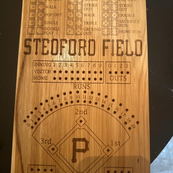 Custom Baseball Dice Board Game: Christmas Gift, Personalized, Wood ...