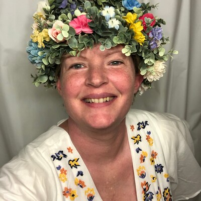 Midsommar May Queen Crown, Flower Crown With Arch, Giant Flower Crown ...