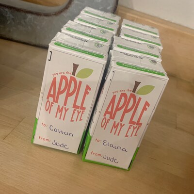 Valentines for Students From Teachers Valentines for Kids Apple Juice ...
