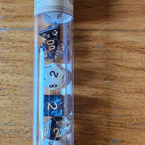 Alchemist Fire Dnd Potion Bottle Dice Set Red and Black Polyhedral Set ...