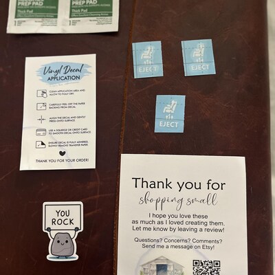 Eject Button Decal, Car Decal, Eject Passenger Button, Blank Button ...