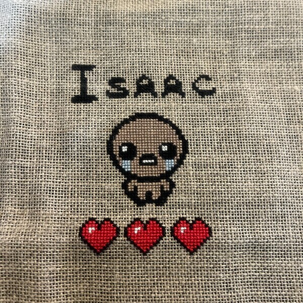 Binding of Isaac Cross Stitch Pattern Isaac Character - Etsy
