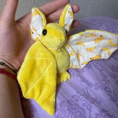 Yellow Banana Bat Plush, Stuffed Animal, Softie - Etsy