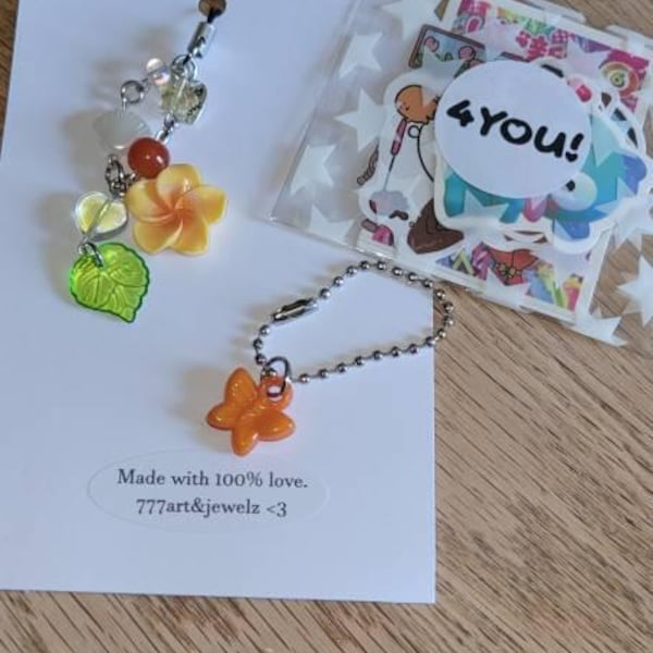 Tropical 2000s Summer Hibiscus Phone Charms, Cute Beach Themed Unique ...