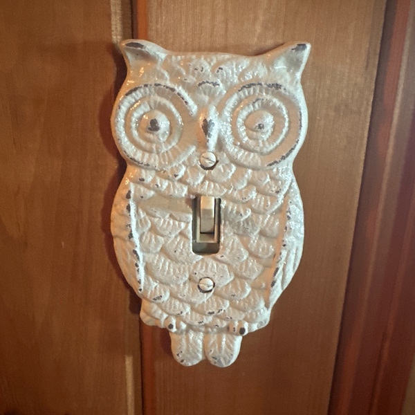 Shabby Chic Owl Light Switch Cover: Distressed Farmhouse Decor - Etsy