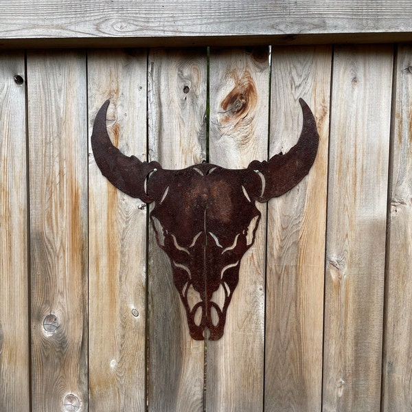 Rustic Bull Skull Sign | Rustic Décor | Western Sign | Cow Skull ...
