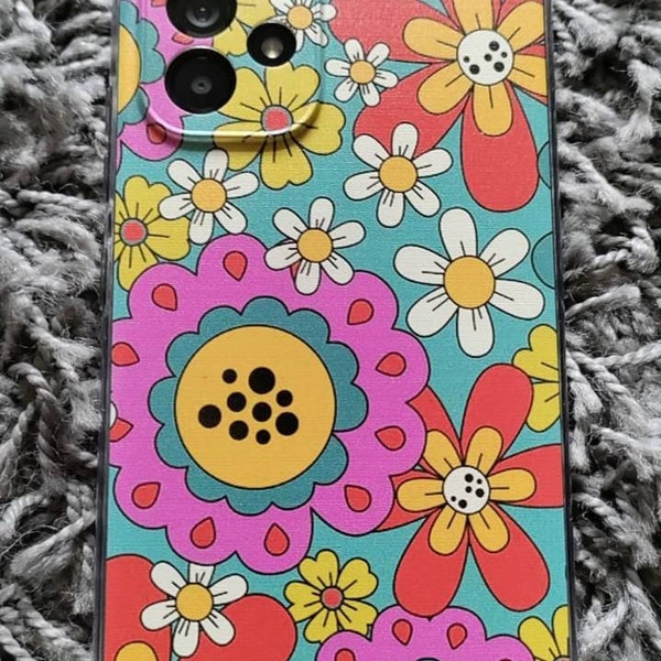 Retro Groovy Phone Case Floral Hippie Cover for iPhone 17 Pro Max, 16e ...