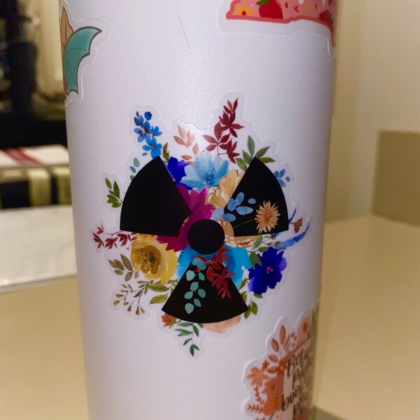 Radiology Sticker - Xray Sticker - Floral Radiation Sticker - Tumbler ...