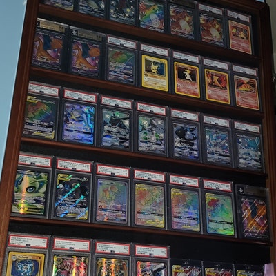 35 Graded Sport Cards / Collectible Trading Card Display Case Wall ...