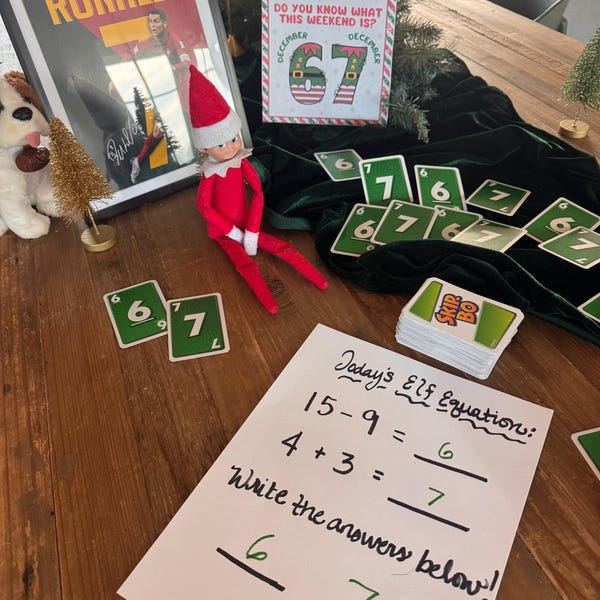6 7 Elf Prop Sign, Six Seven Elf Idea, 6-7 Christmas Prop, 6-7 December ...