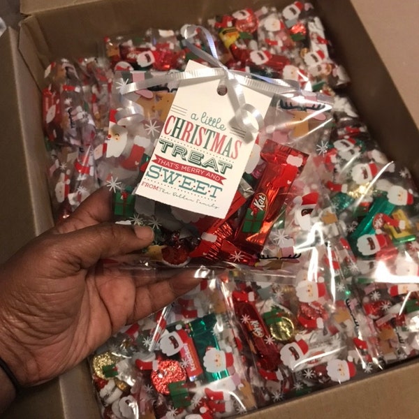 Christmas Tag Printable, Christmas Treat Tag, A Little Treat That's ...