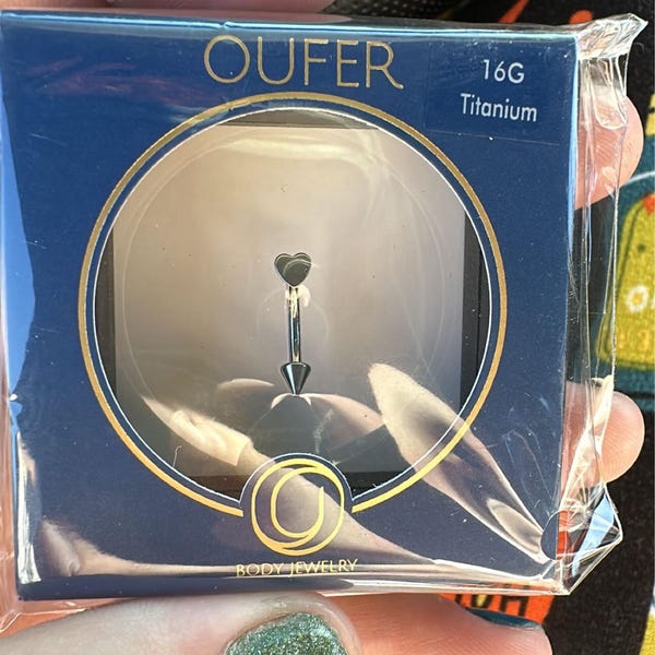 16G Implant Titanium Heart Eyebrow Ring/rook Barbell/curved Barbell ...