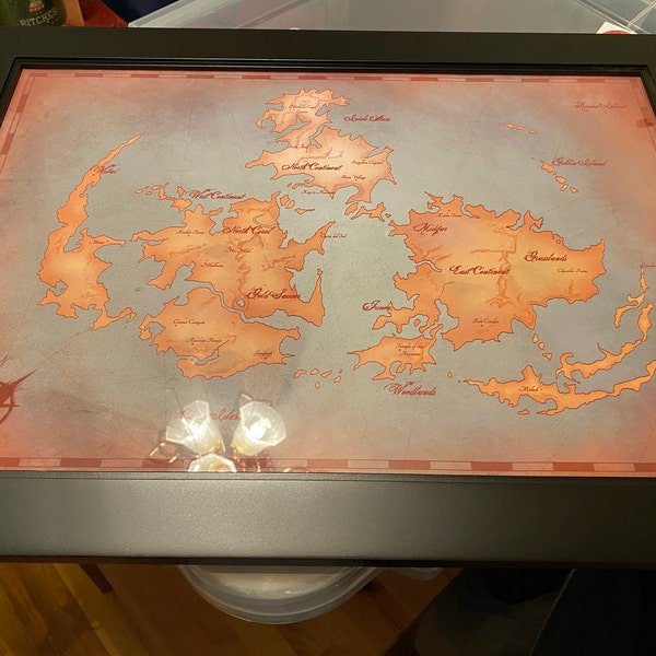Final Fantasy VII World Map Print: Vintage Style Gamer Art - Etsy