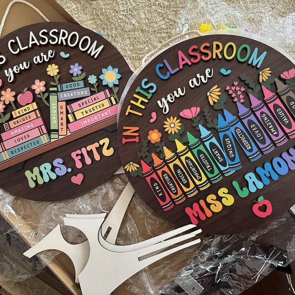 Personalized Teacher Door Sign, Composition Notebook Classroom ...