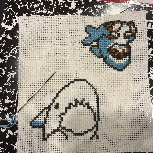 14 Count Gridded Aida Cloth - White Aida With Removable Grid Lines ...