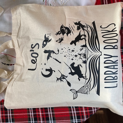 Kids Tote Bag for Library Books - Etsy
