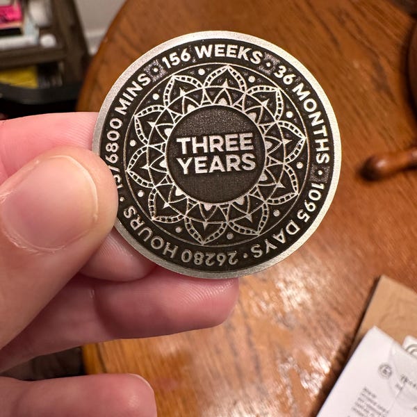 Three Months Sober Sobriety Coin - Etsy