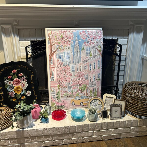 Pink Leopard Cat Wall Art | Girls Room Print Digital Download | Modern ...