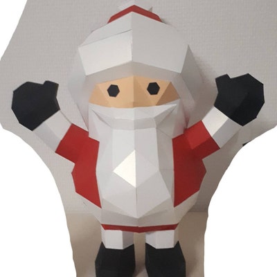 Santa Claus Papercraft 3D DIY Holidays Christmas Low Poly Paper Crafts ...