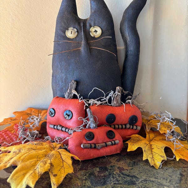 PDF Sewing Pattern, Primitive Halloween Bat Ornie Pattern, Digital ...