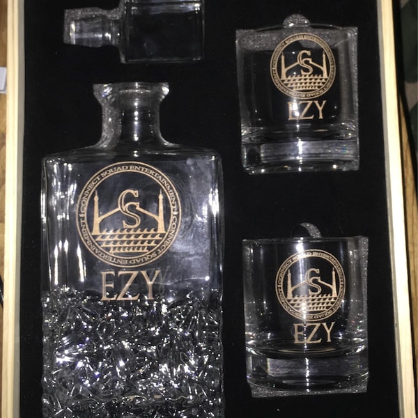 Personalized Whiskey Decanter Set With Premium Engraving Quality, Great ...