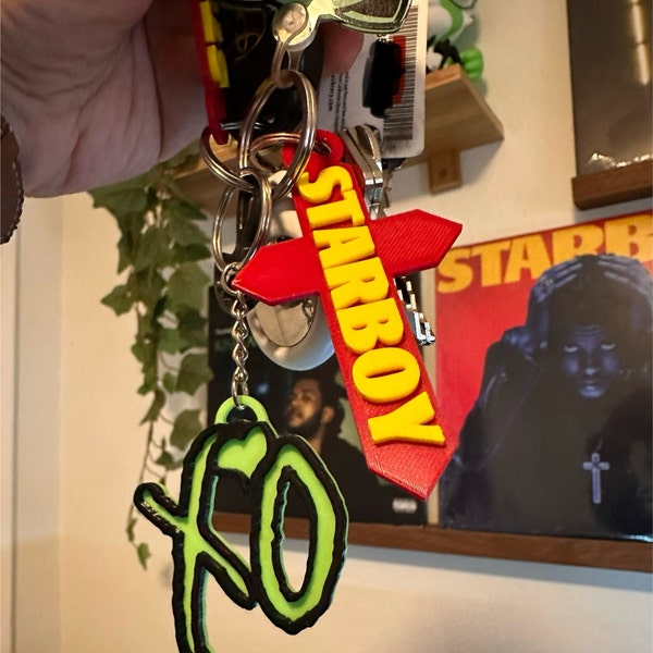 The Weeknd - Starboy Stargirl Keychain - Etsy