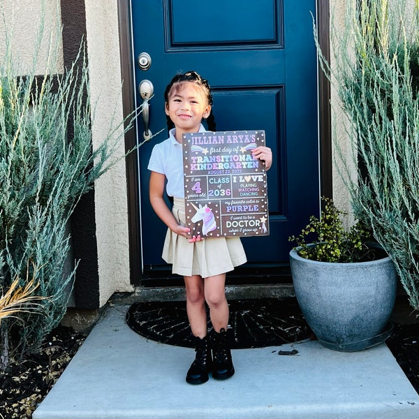 Unicorn First Day of School Sign, Back to School Sign, First Day of ...