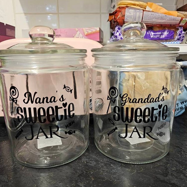 Personalised Sticker/label/decal for Sweet Jar... Add Your Own Name ...
