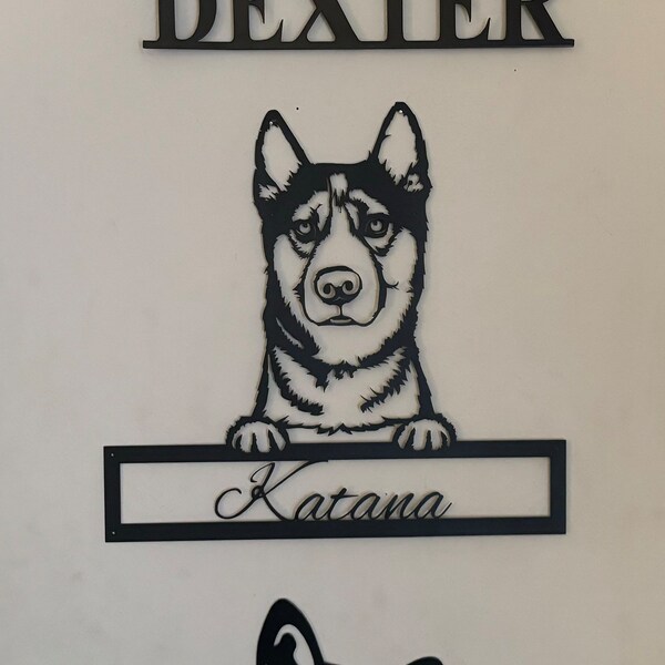 Cat Name Sign Cat Silhouette Custom Cat Metal Art Personalized Cat Sign ...