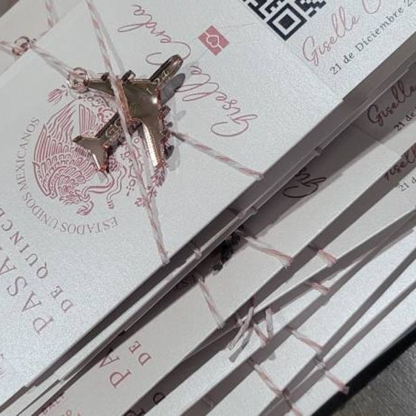 Boho Chic Boarding Pass Terracotta Save the Date Invitation for a ...