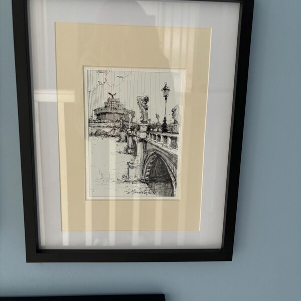 Ink Pen and Watercolor Urban Sketch of Venice Watercolor Original ...