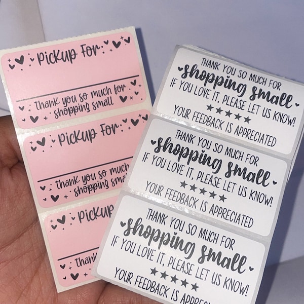 Small Business - Pickup for Local Pick up - Printed Stickers for ...