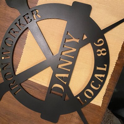 Metal Ironworker Sign Custom Made, Current Job or Retirement Gift, Gift ...