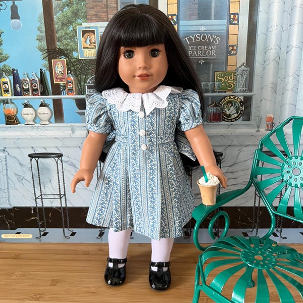 Retro Depression Era 1930's-1940's Pleated Doll Dress Handmade to Fit ...