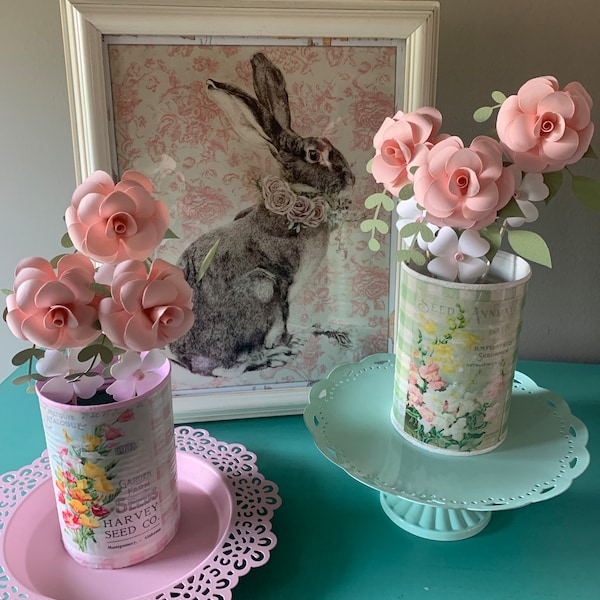 Buttercream & Tulips Up-cycled Repurposed Tin Can - Etsy