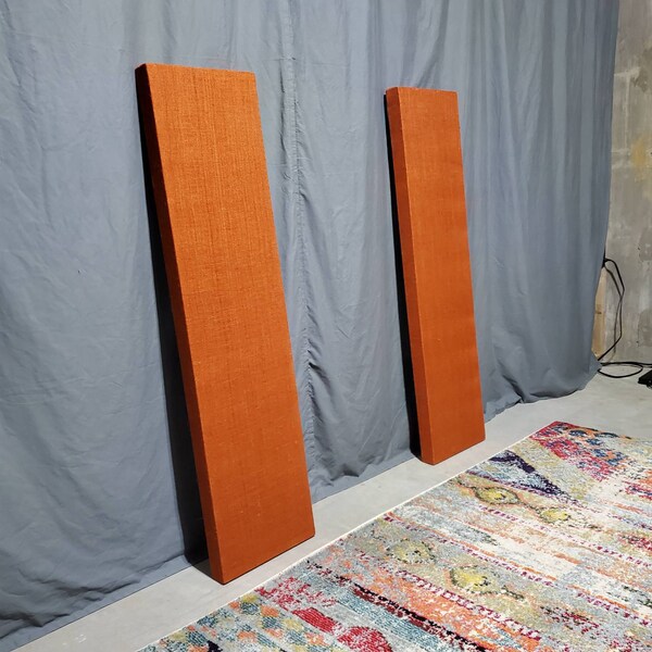 Corner Bass Trap, Hybrid Acoustic Panel, Absorption-diffusion: 18" X 48" X 4" Rockwool-sound ...