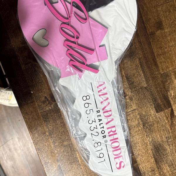 Pink Cute Realtor Sign With Photo, Realtor Key Sign, Closing Photo Prop ...